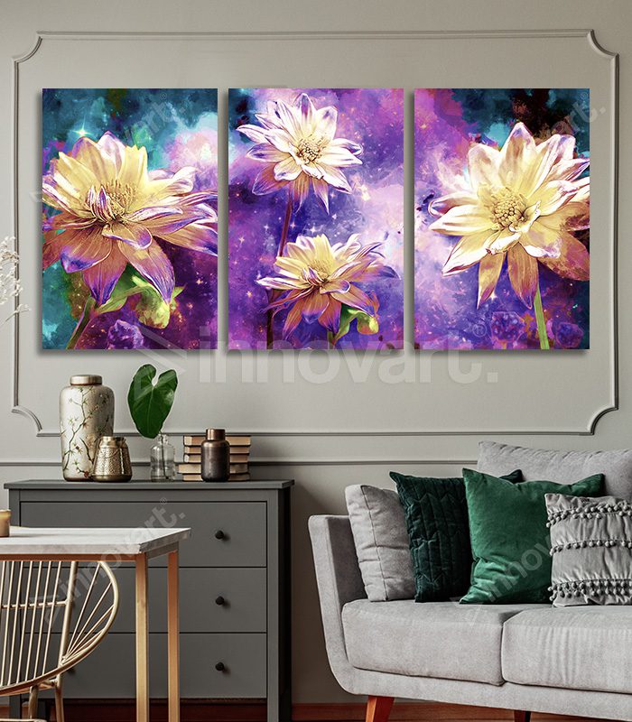 Abstract Flowers - Tableau Décoratif Murale - Innovart